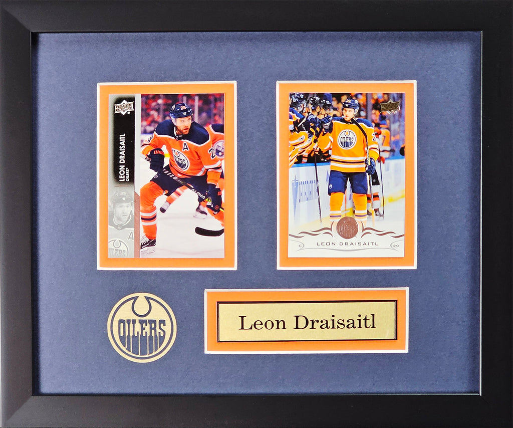 Leon Draisaitl Edmonton Oilers 2 Card Hockey Collector Frame — Midway ...