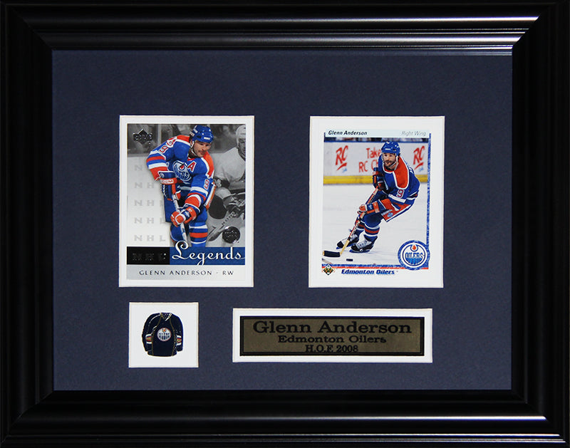 Glenn Anderson Edmonton Oilers 2 Card Hockey Memorabilia Collector ...